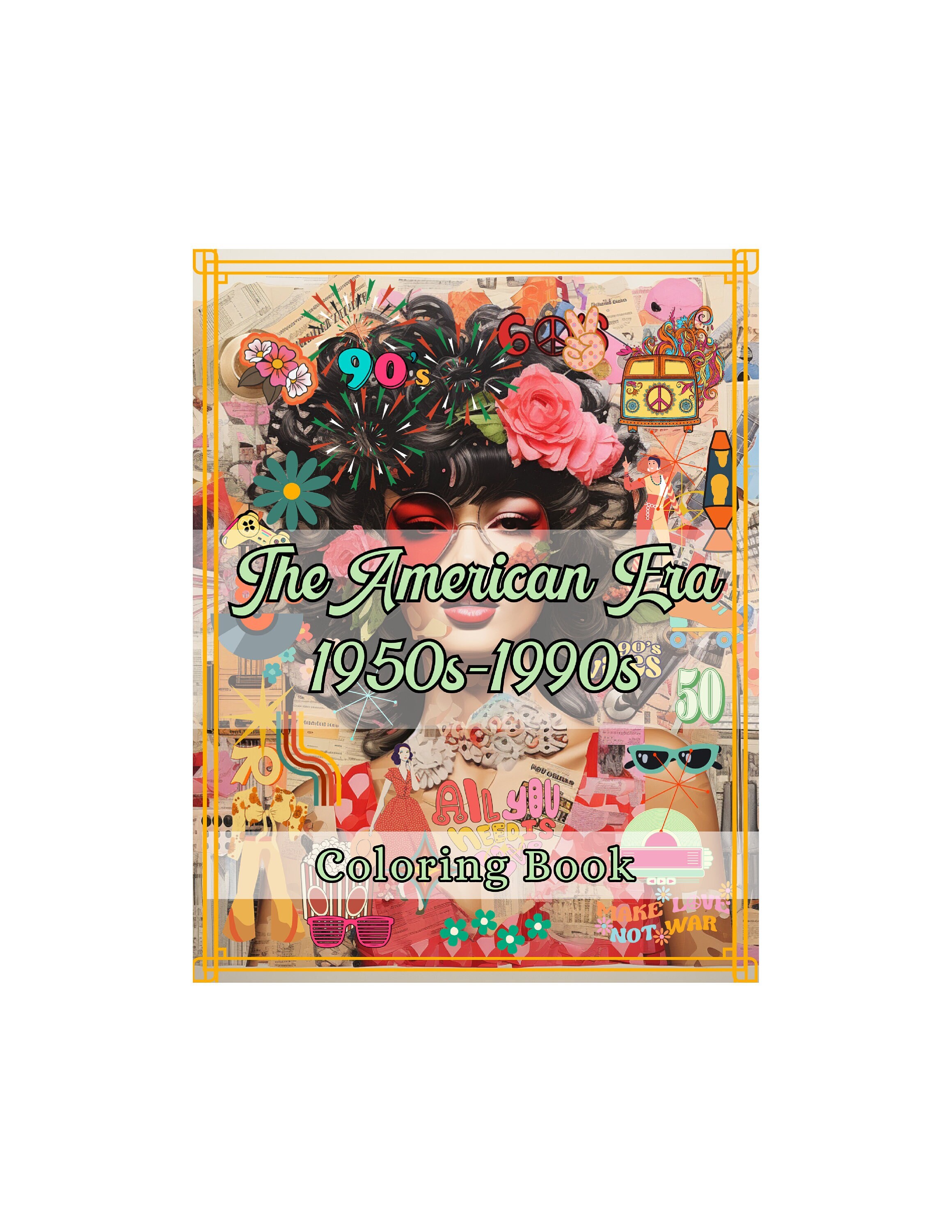 The American Era 1950s-1990s Coloring Book: for Adults and Teens - Etsy