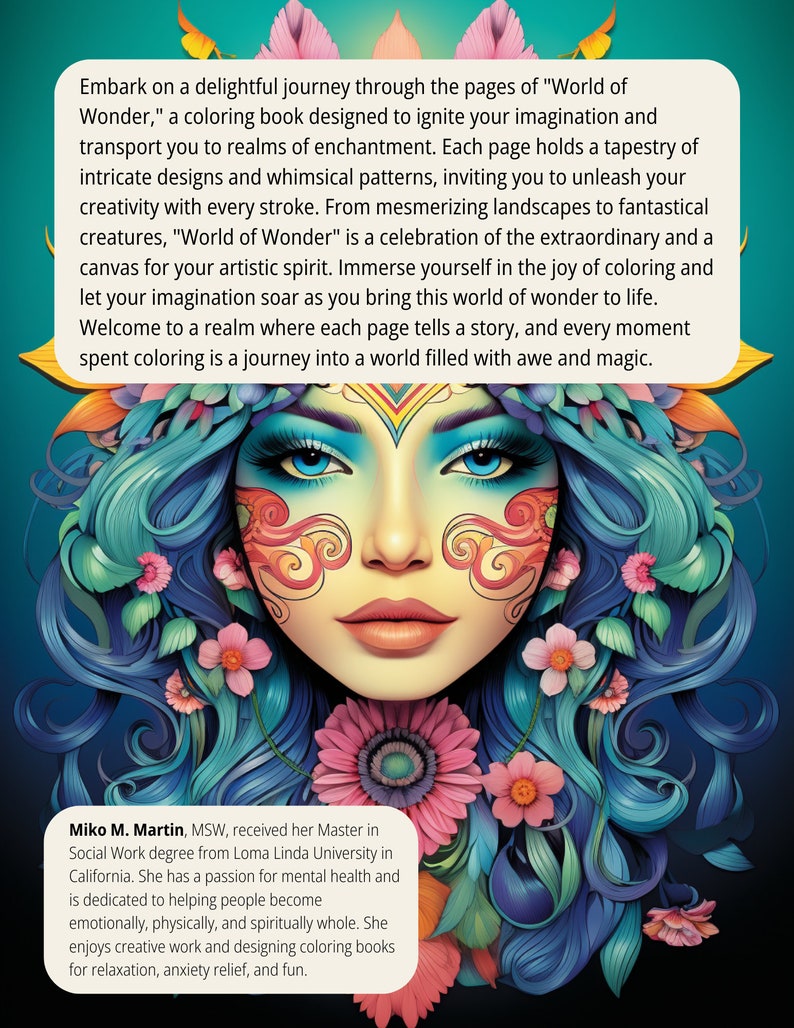 World of Wonder Coloring Book: Where Art Meets Mindfulness. Each Stroke ...