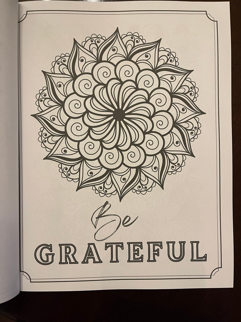 Anxiety Relief Mindfulness Coloring Book With Mindfulness Statements ...