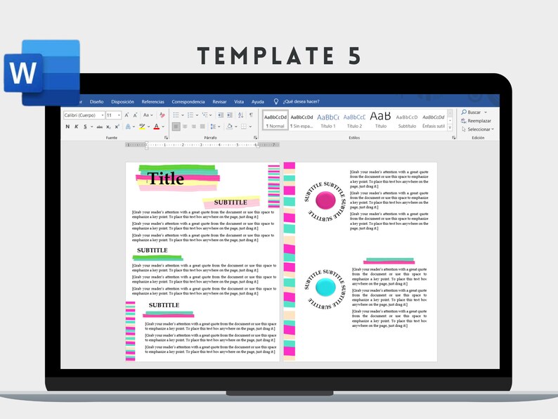 Templates for Taking Notes in Word, Study Notes, Templates for Study ...