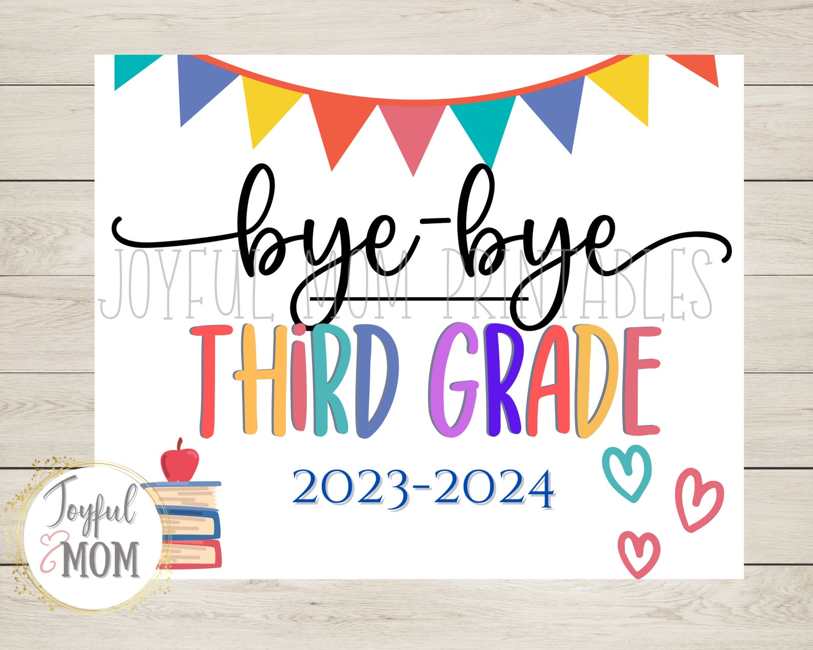 Hello Third Grade Printable Sign First Day of School First and Last Day ...