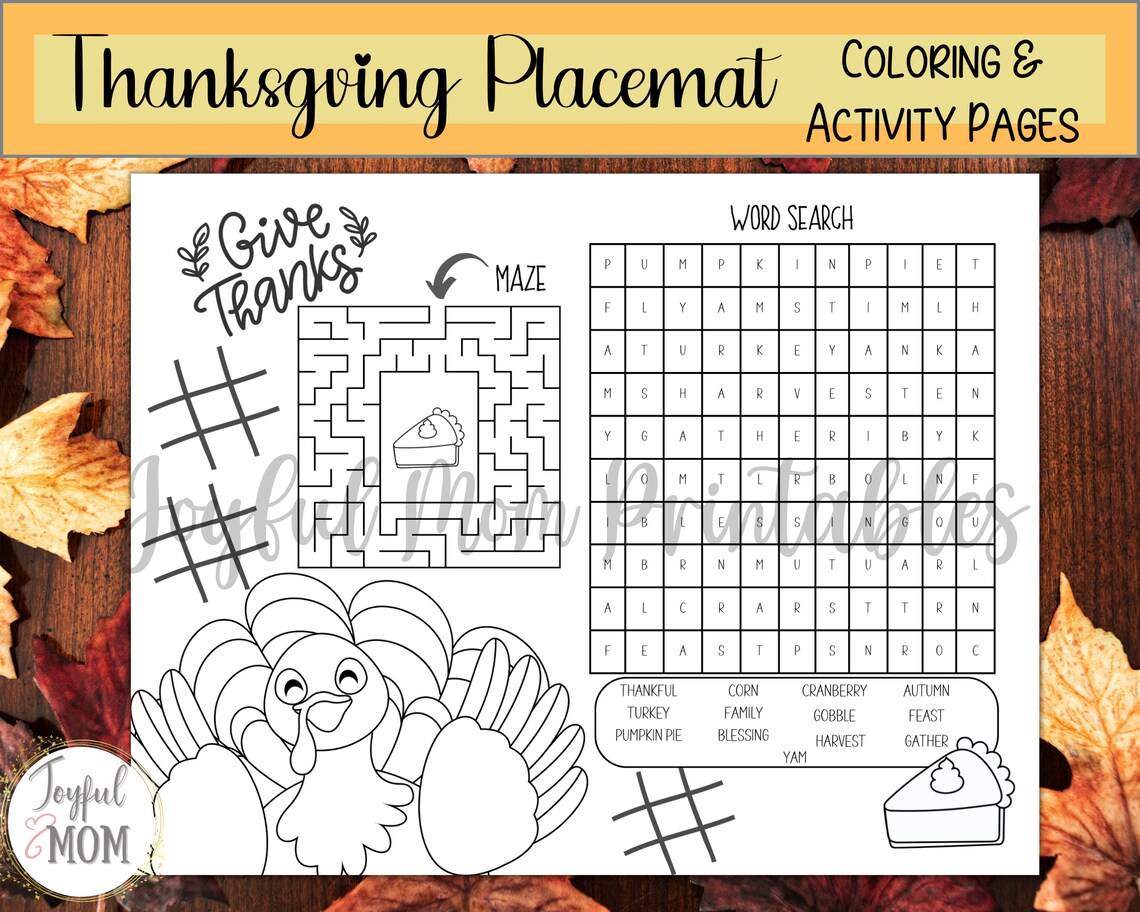 Thanksgiving Games | Thanksgiving Coloring and Activity Pages | Bundle ...