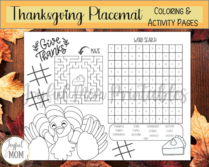 Thanksgiving Games | Thanksgiving Coloring and Activity Pages | Bundle ...