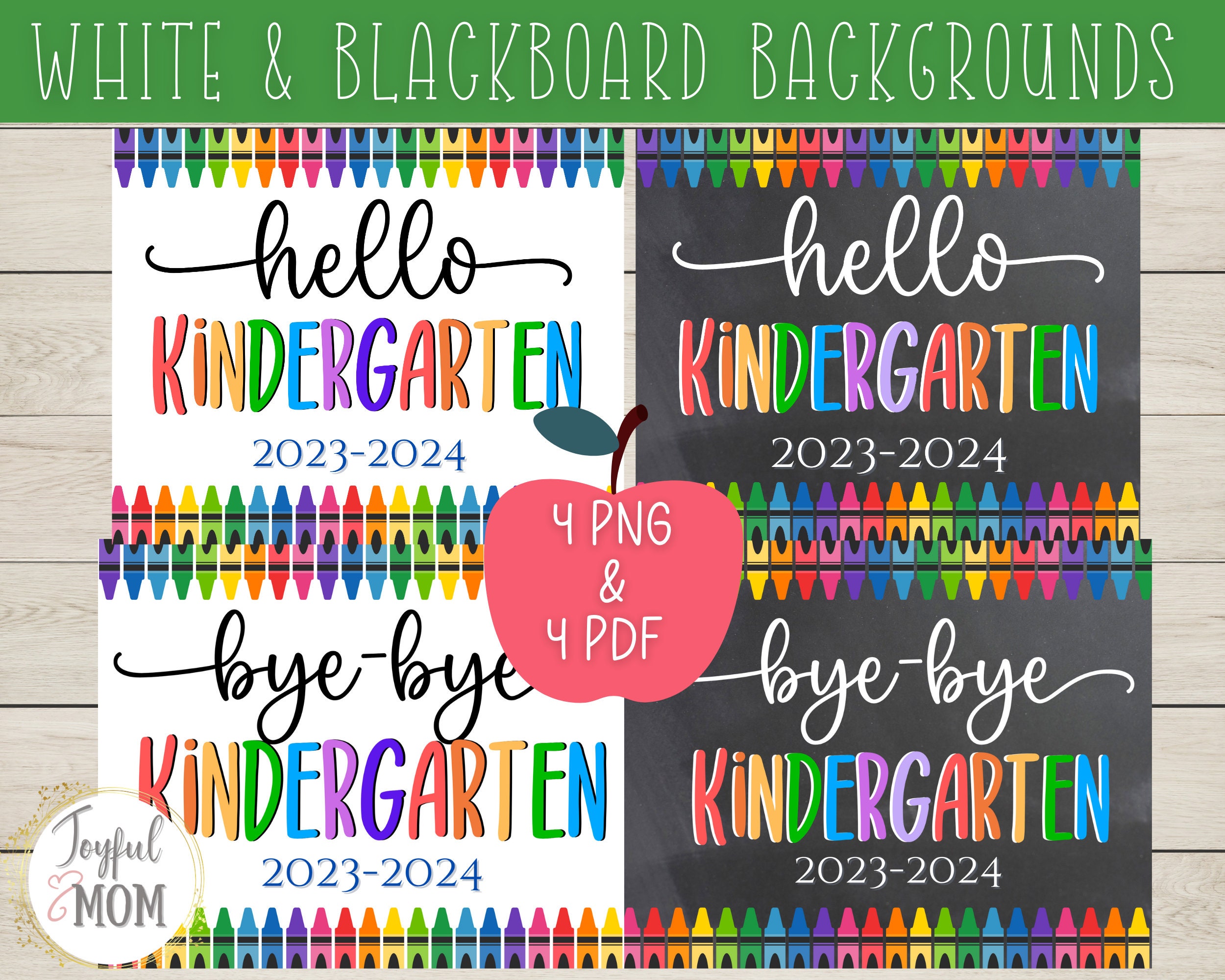 Hello Kindergarten First Day of School Sign Hello Kindergarten ...