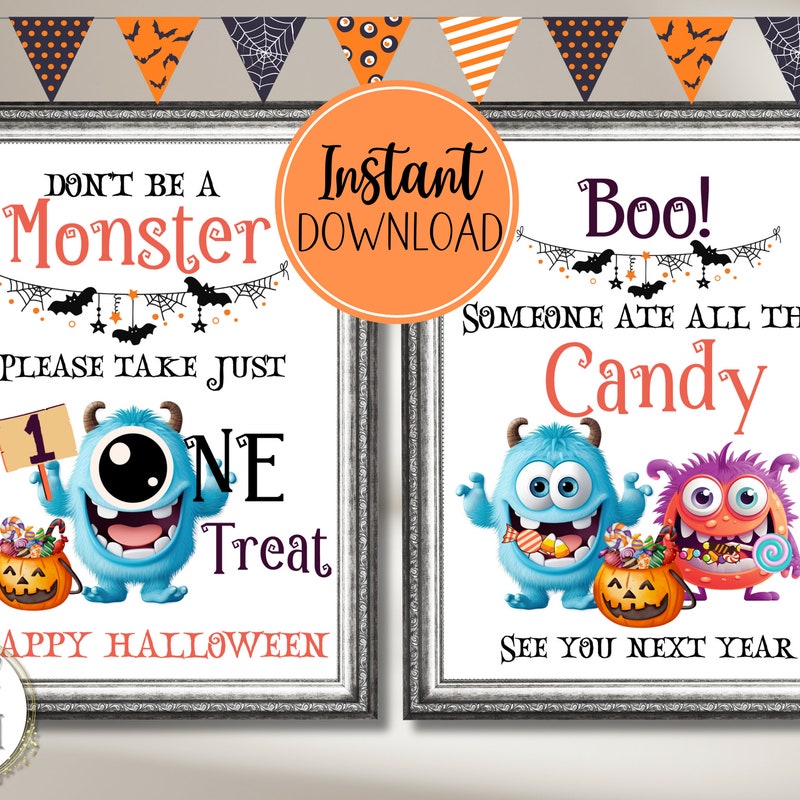 No Candy Halloween Sign - Etsy