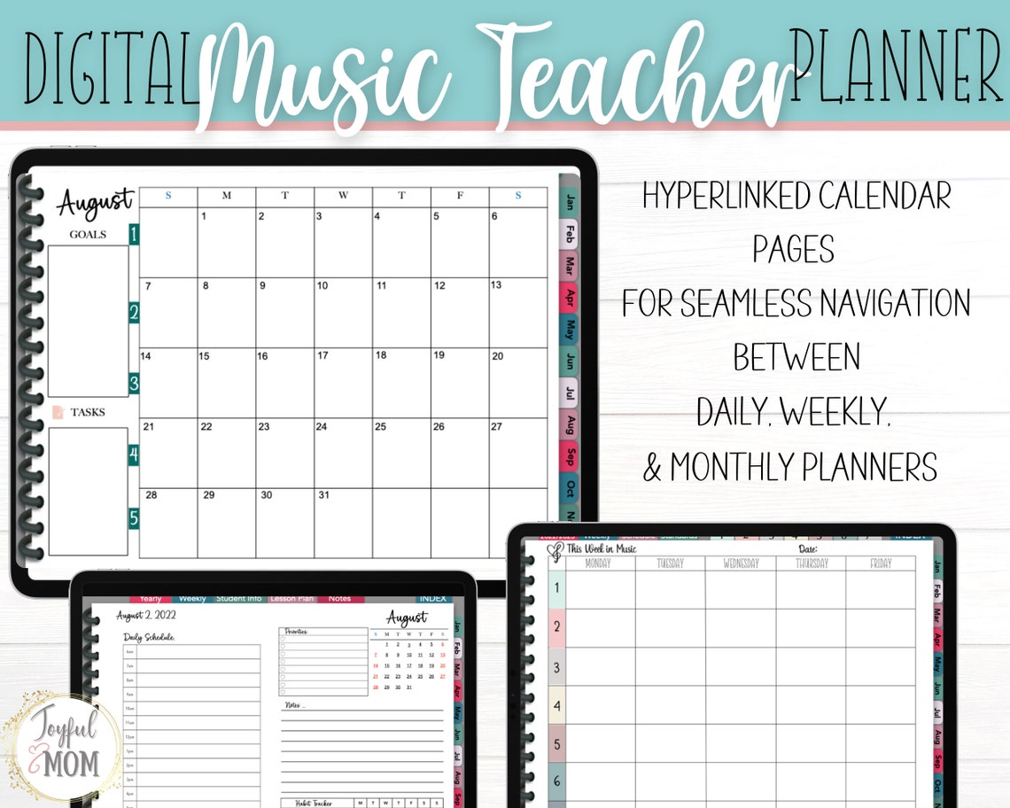 Music Teacher Digital Planner Digital Planner for Music - Etsy