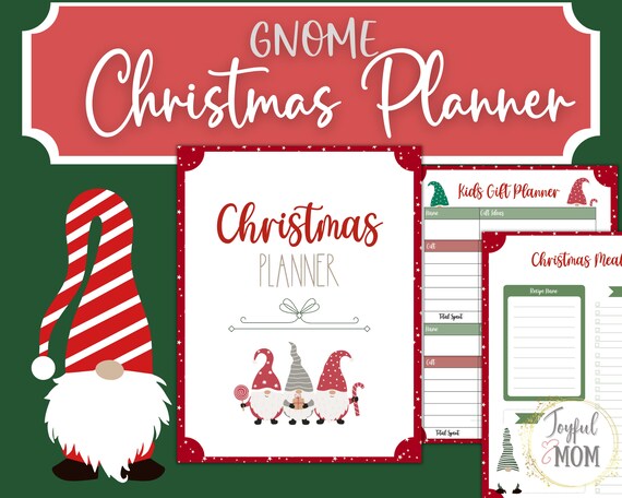 Gnome Christmas Planner Printable Printable Christmas - Etsy