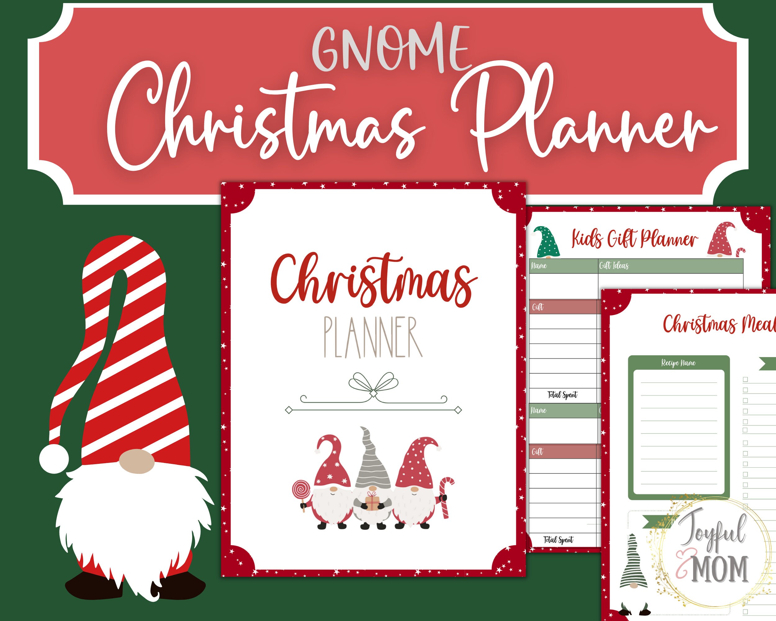 Gnome Christmas Planner Printable | Printable Christmas Planner ...