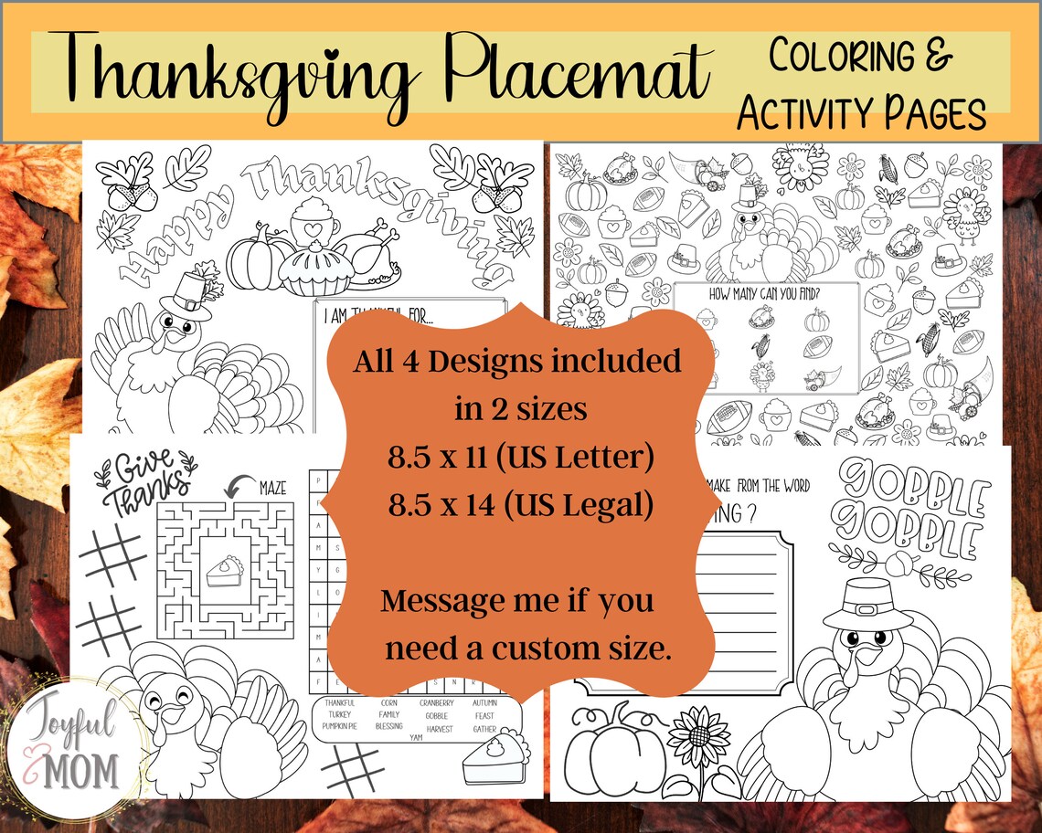 Thanksgiving Games | Thanksgiving Coloring and Activity Pages | Bundle ...