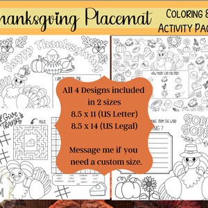Thanksgiving Games | Thanksgiving Coloring and Activity Pages | Bundle ...