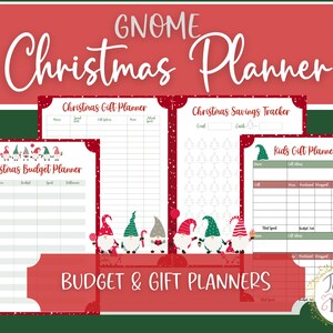 Gnome Christmas Planner Printable | Printable Christmas Planner ...