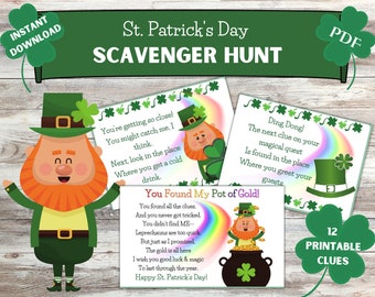 St. Patricks Day Scavenger Hunt for Kids St Patricks Day Treasure Hunt ...