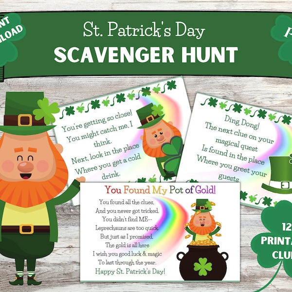 St Patricks Day Scavenger Hunt - Etsy
