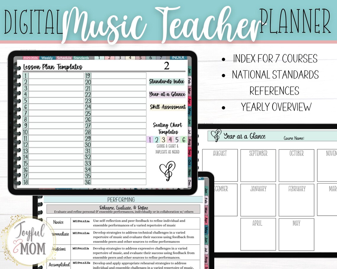 Music Teacher Digital Planner | Digital Planner for Music Teachers ...