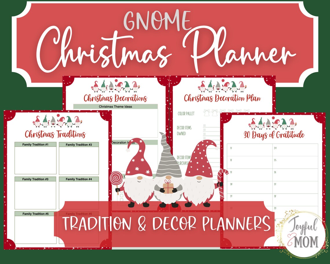 Gnome Christmas Planner Printable | Printable Christmas Planner ...