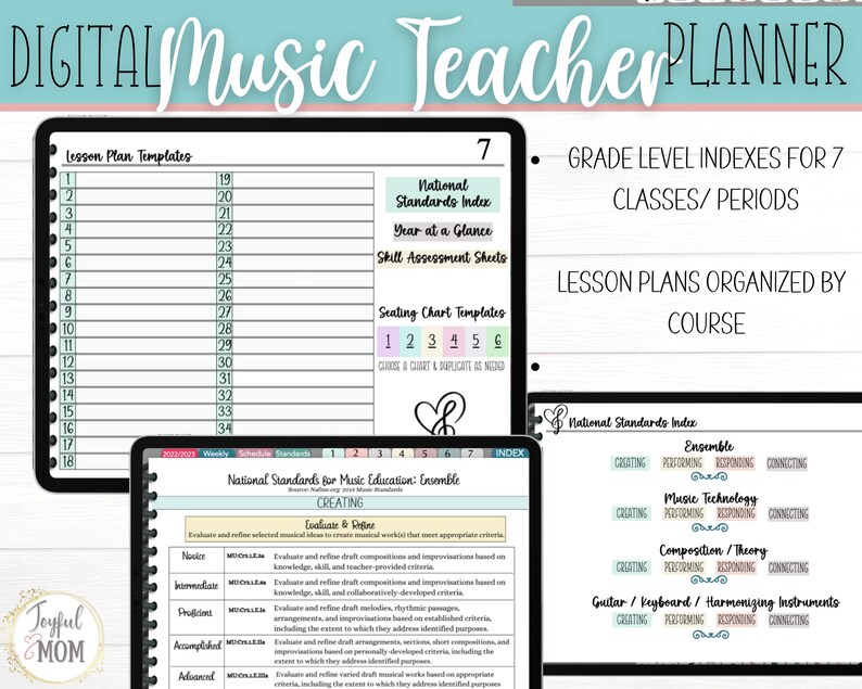 Music Teacher Digital Planner Digital Planner for Music - Etsy