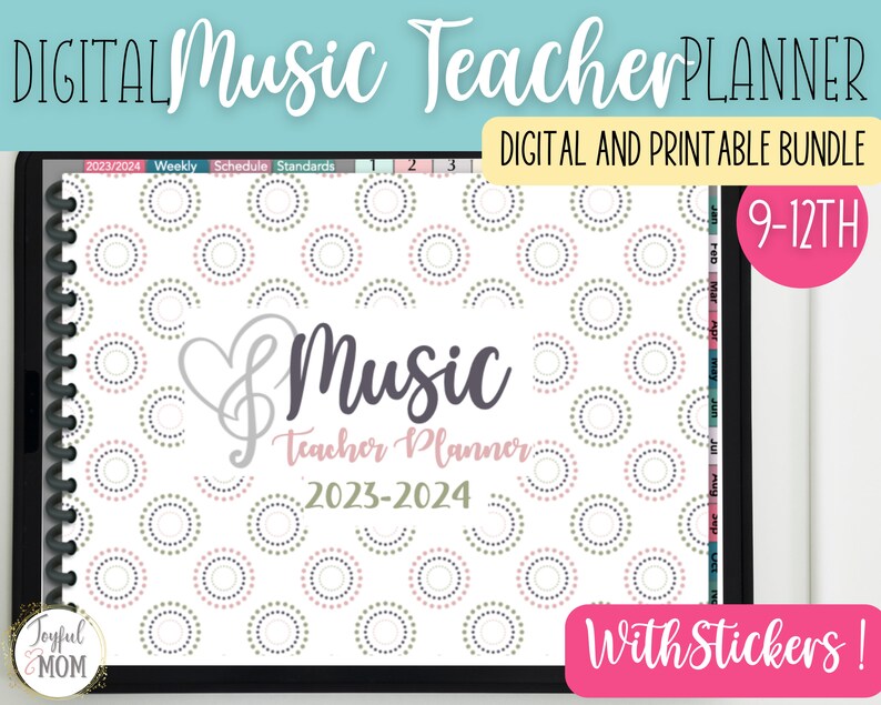 Music Teacher Digital Planner Digital Planner for Music Teachers Dated ...