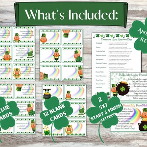 St Patricks Day Scavenger Hunt, Leprechaun Treasure Hunt, St Patricks ...