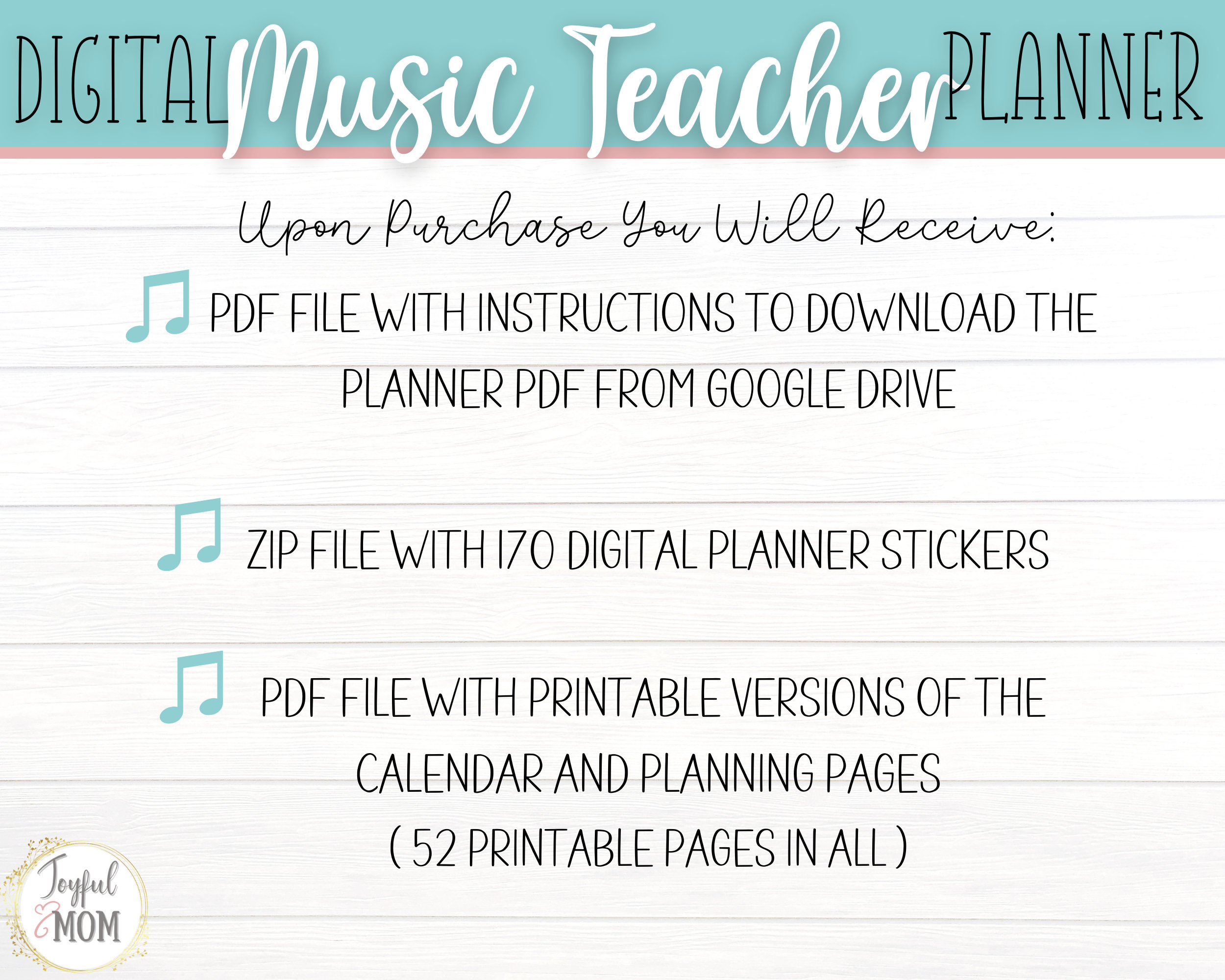 Music Teacher Digital Planner K-2nd Grade Digital Planner for Music ...