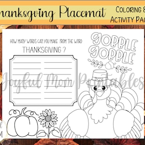 Thanksgiving Games | Thanksgiving Coloring and Activity Pages | Bundle ...