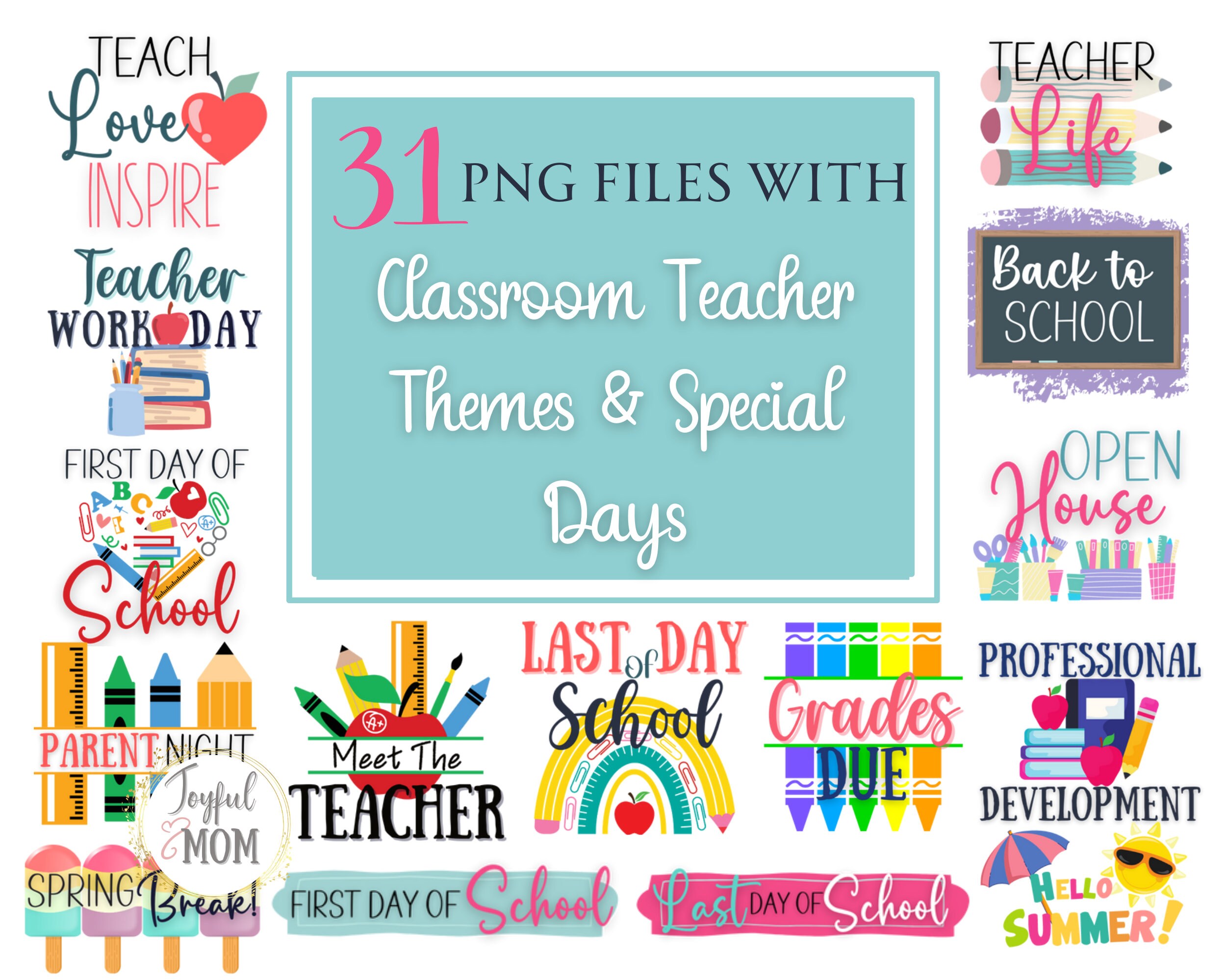 Teacher Digital Planner Stickers Digital Planner Stickers - Etsy