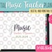 Digital Music Teacher Planner K 6th Grade Digital Planner for Music ...