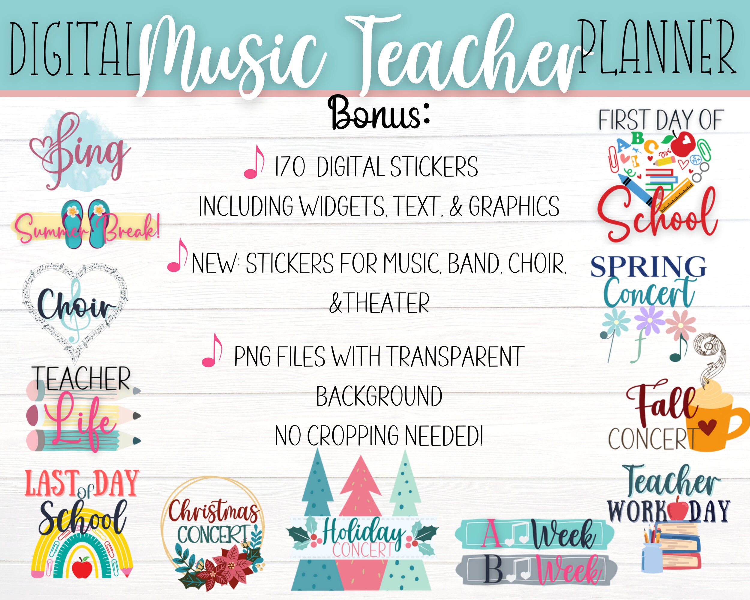 Music Teacher Digital Planner K-2nd Grade Digital Planner for Music ...