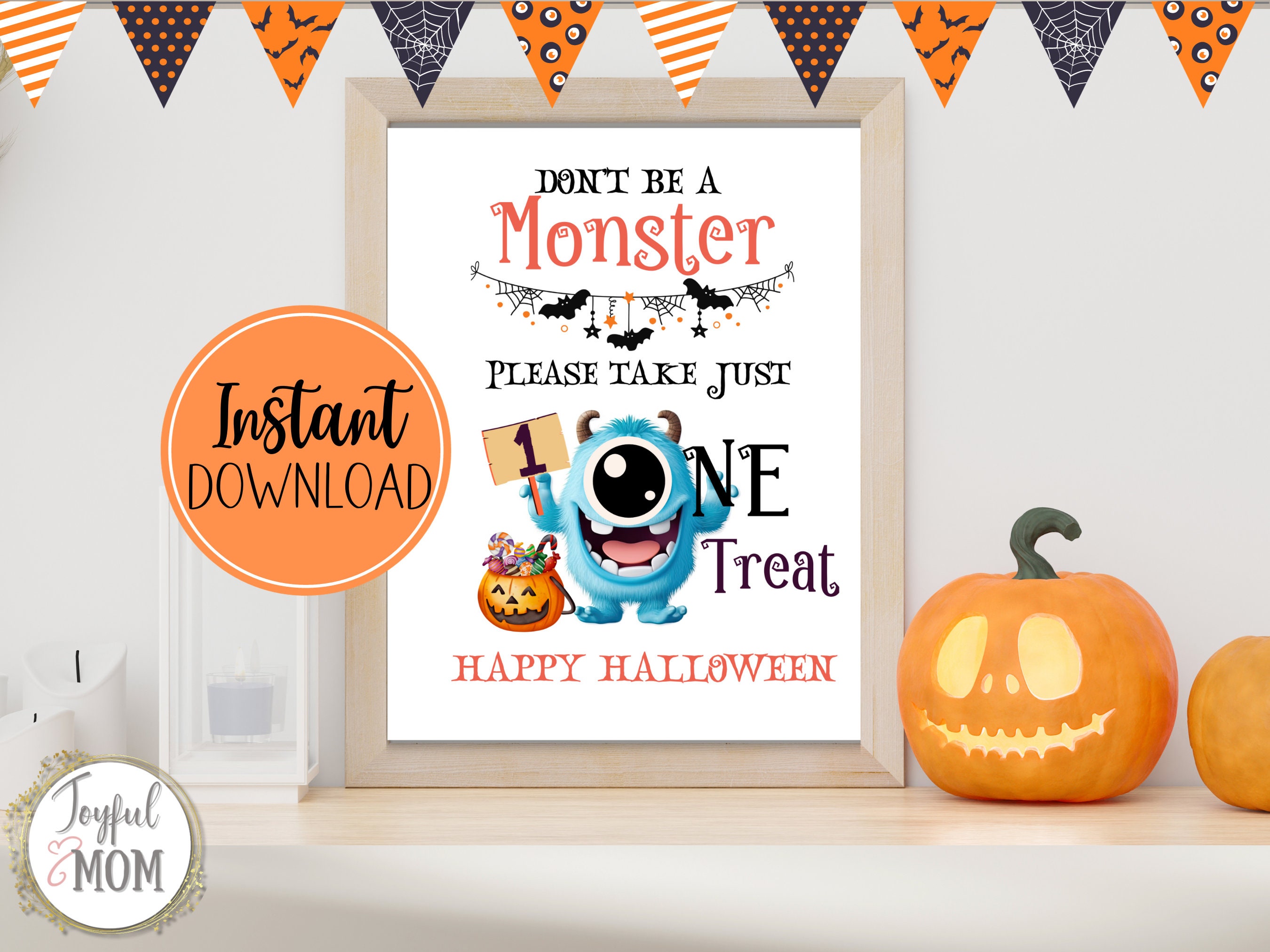 Halloween Candy Bowl Sign, Set of Two Printable Halloween Signs, Take ...