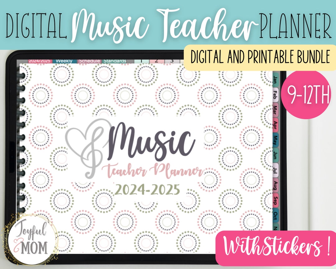Music Teacher Digital Planner | Digital Planner for Music Teachers ...