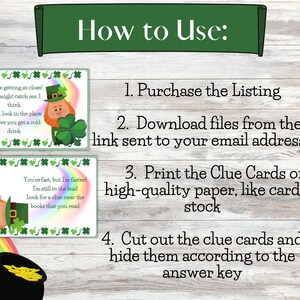 St Patricks Day Scavenger Hunt, Leprechaun Treasure Hunt, St Patricks ...