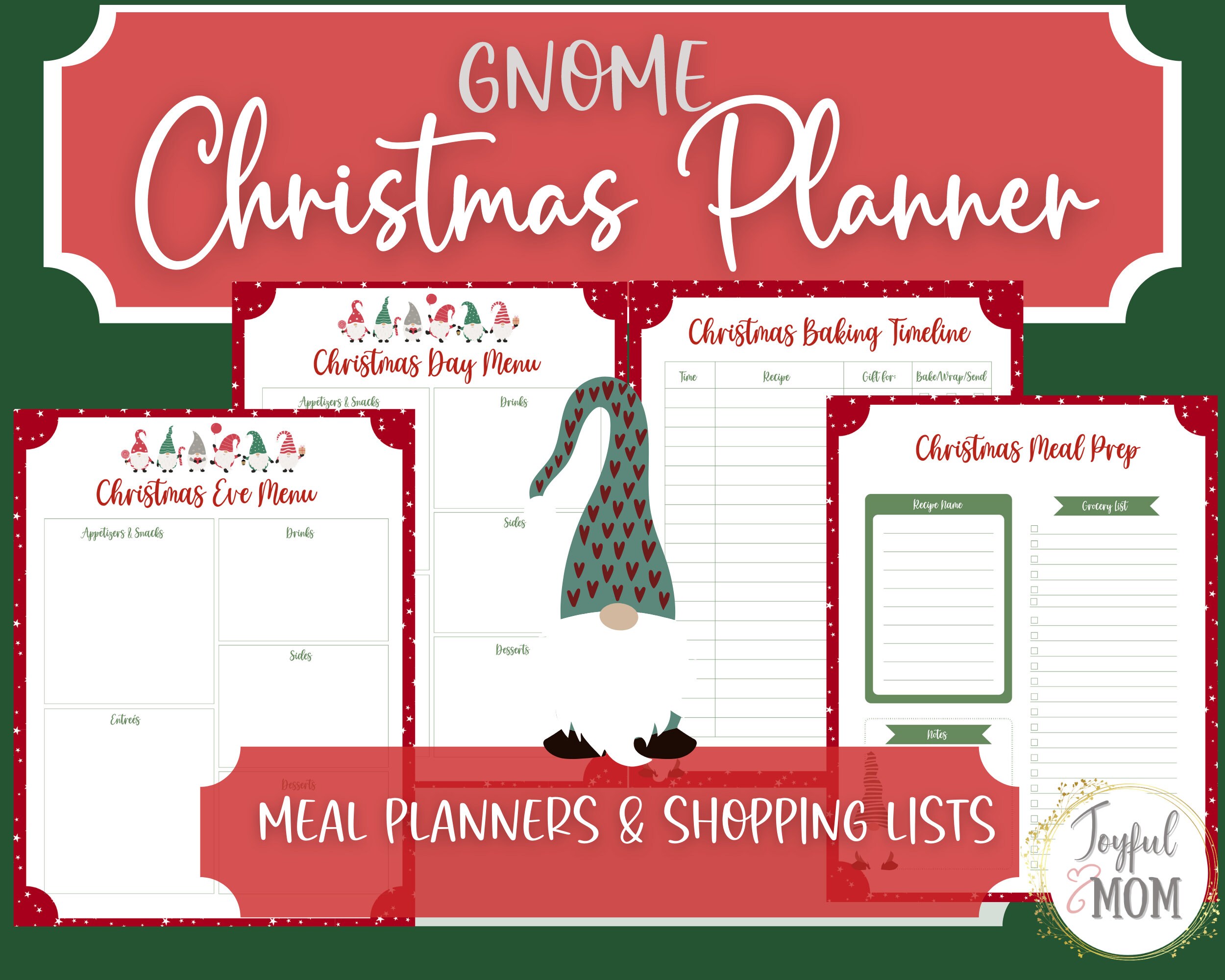Gnome Christmas Planner Printable | Printable Christmas Planner ...
