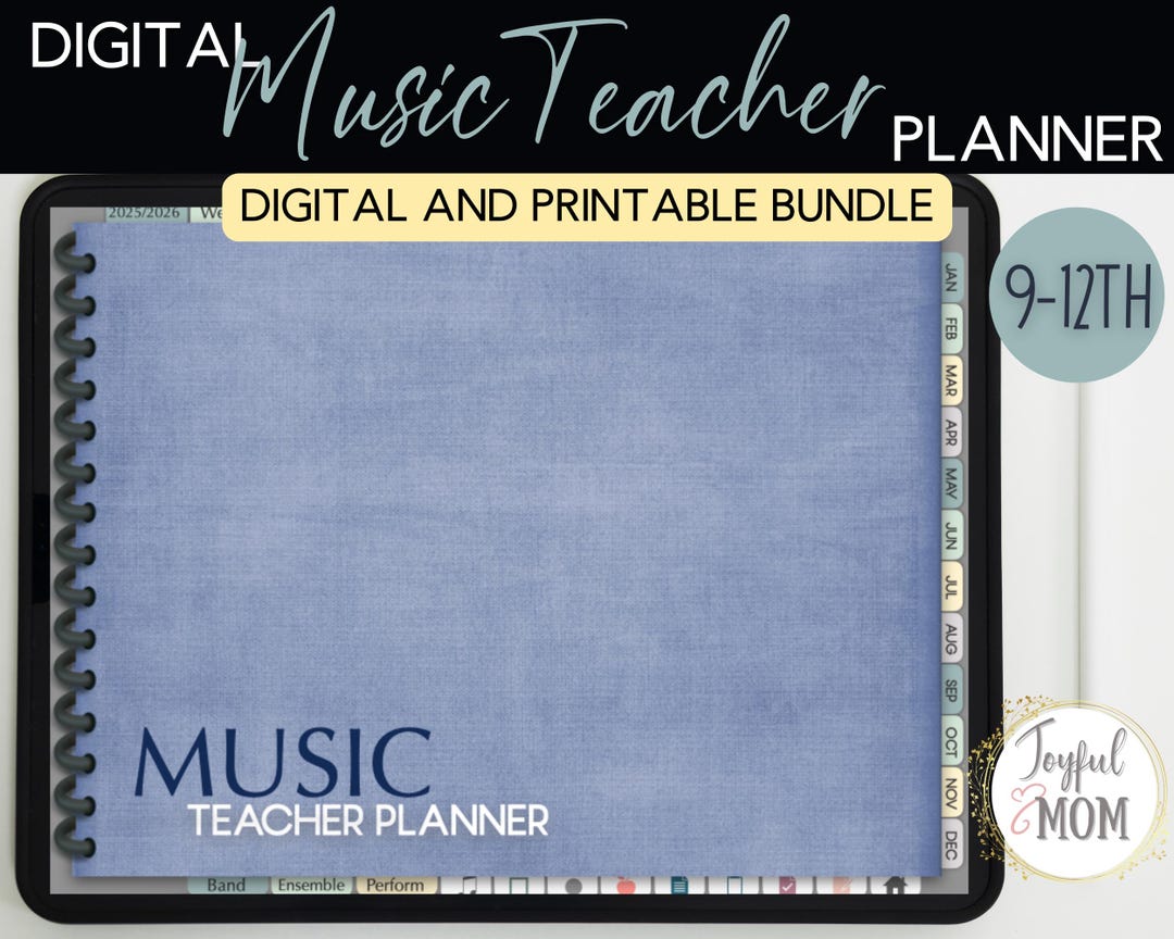 Digital Music Teacher Planner for High School Music Band and Choir ...