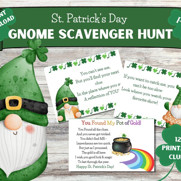 Gnome Scavenger Hunt - Etsy