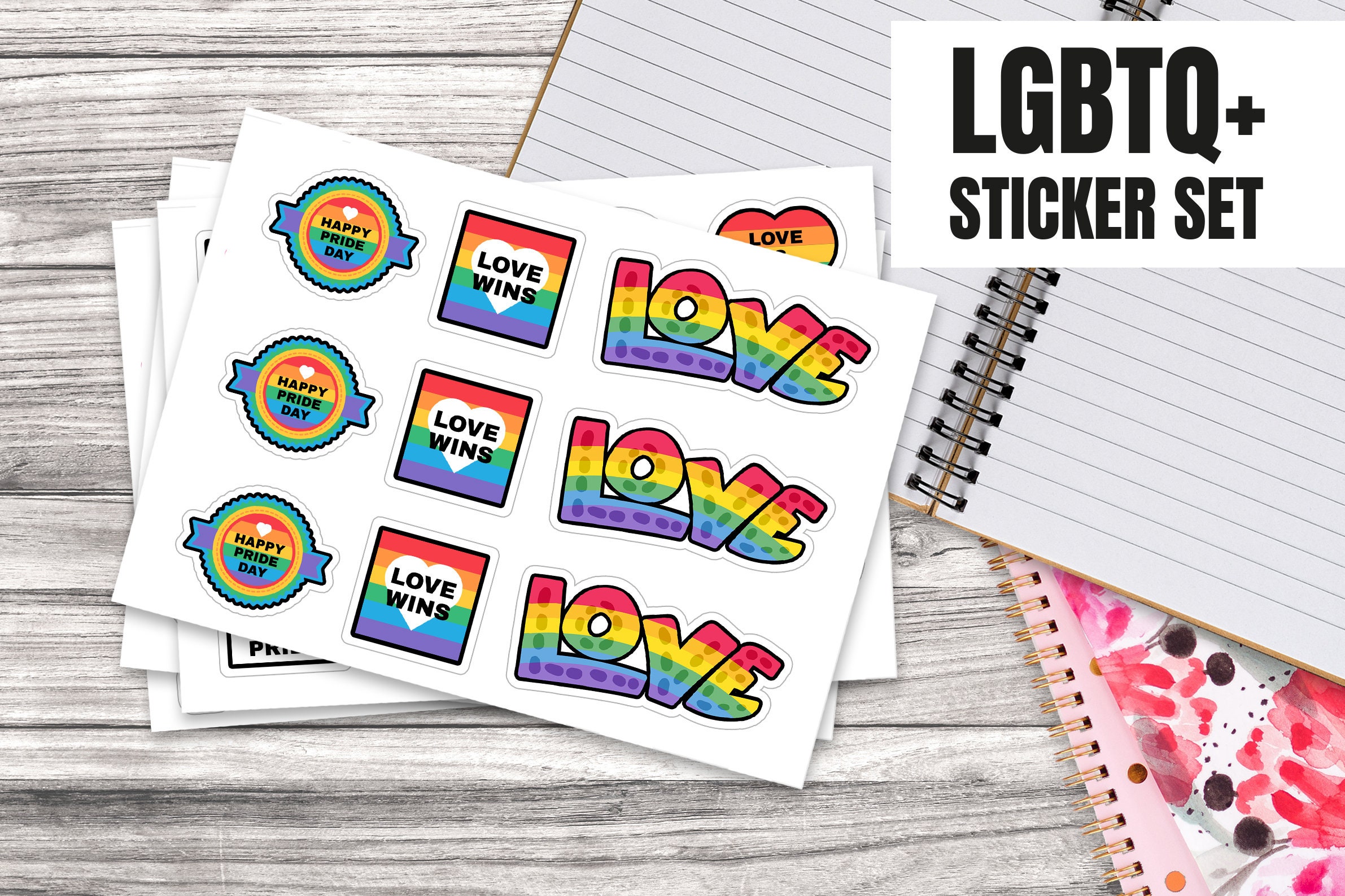 Sticker LGBTQ GAY Trans Sticker Set 60 Stickers Pride - Etsy