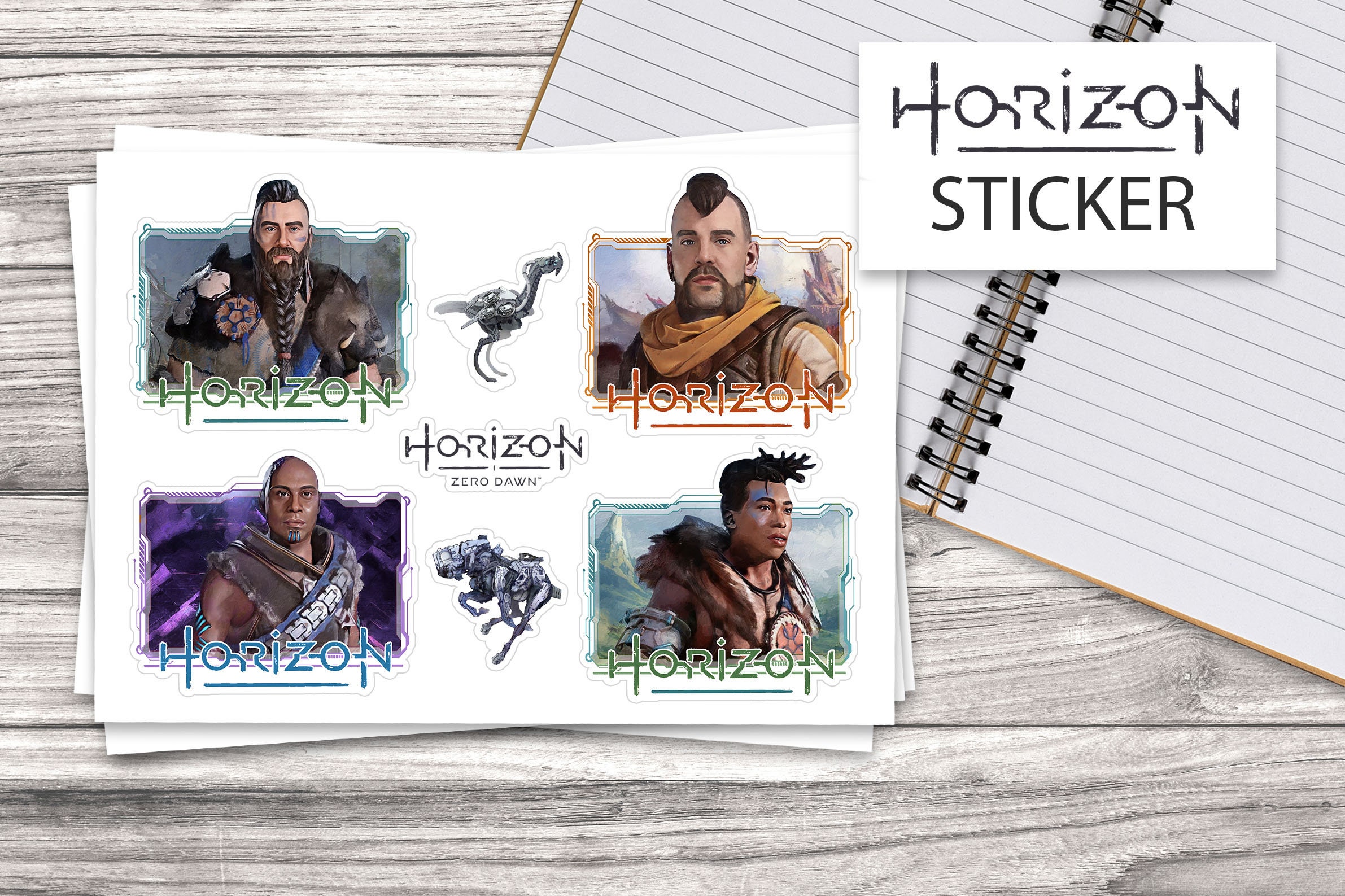 Sticker Set Horizon Zero Dawn Characters Forbidden West - Etsy UK