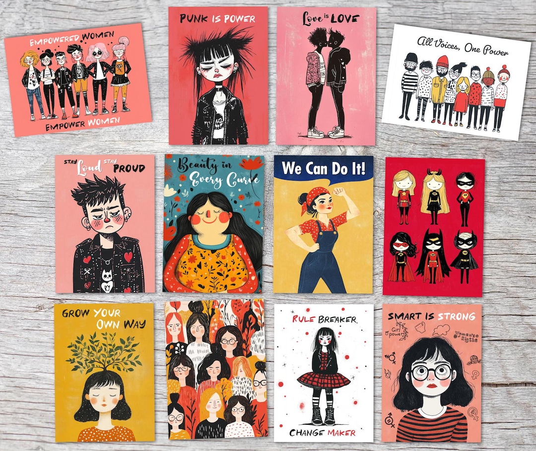 Female Power Postcards A6 Set (12 Cards) I Greeting Cards and Birthday ...