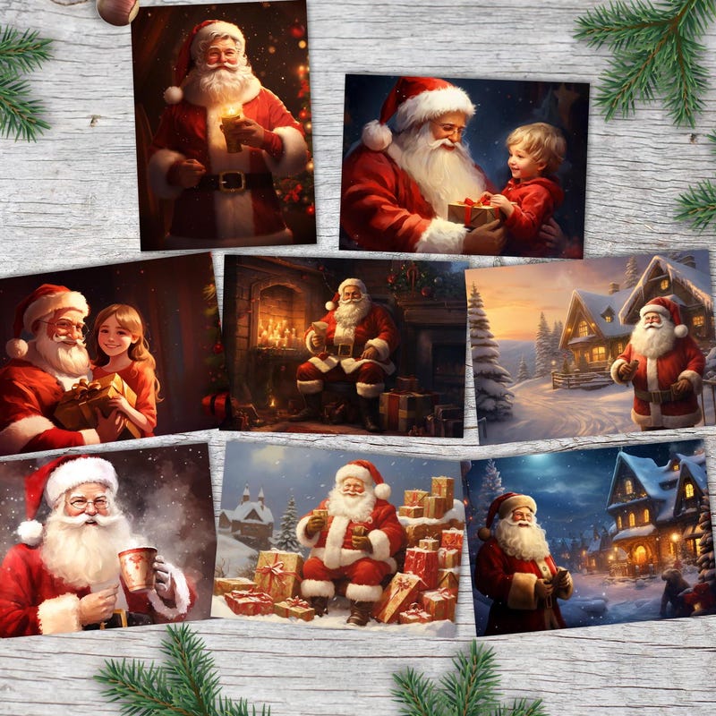 Santa Claus Card - Etsy
