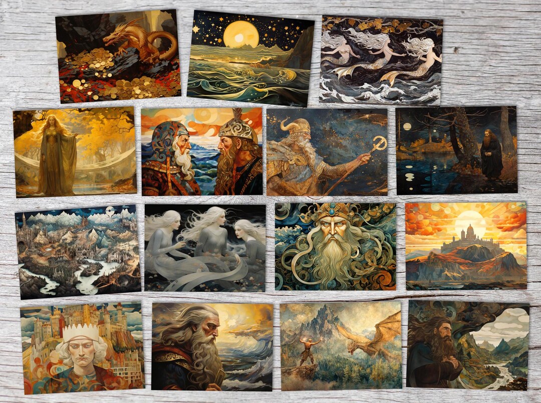 Das Rheingold - the Ring of the Nibelungs Card Set A6 (15 Cards ...