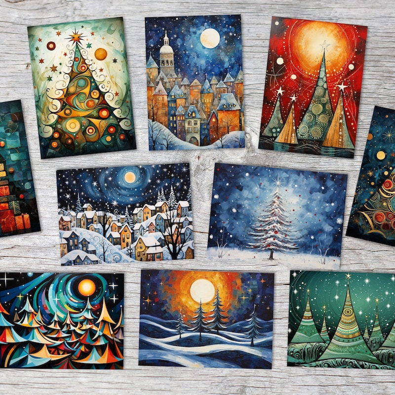 Artistic Christmas Cards - Etsy