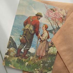 Traditional Fairy Tale Cards Set (15 Cards) | Vintage Postcards With ...