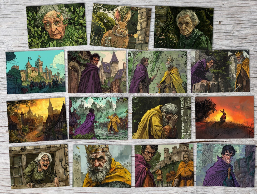 The Fountain of Fair Fortune Card Set A6 15 Cards Illustrated Harry ...