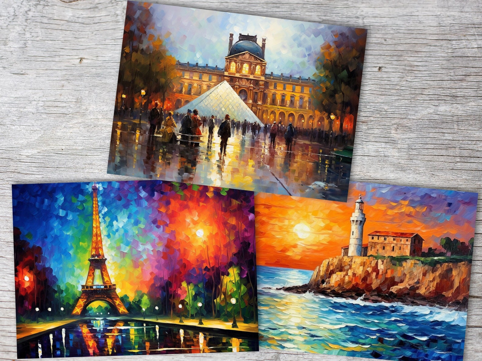 Frankreich Sehenswürdigkeiten Karten Set A6 (15 Cards) Schönes ...
