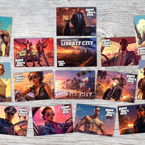 Grand Theft Auto Card - Etsy