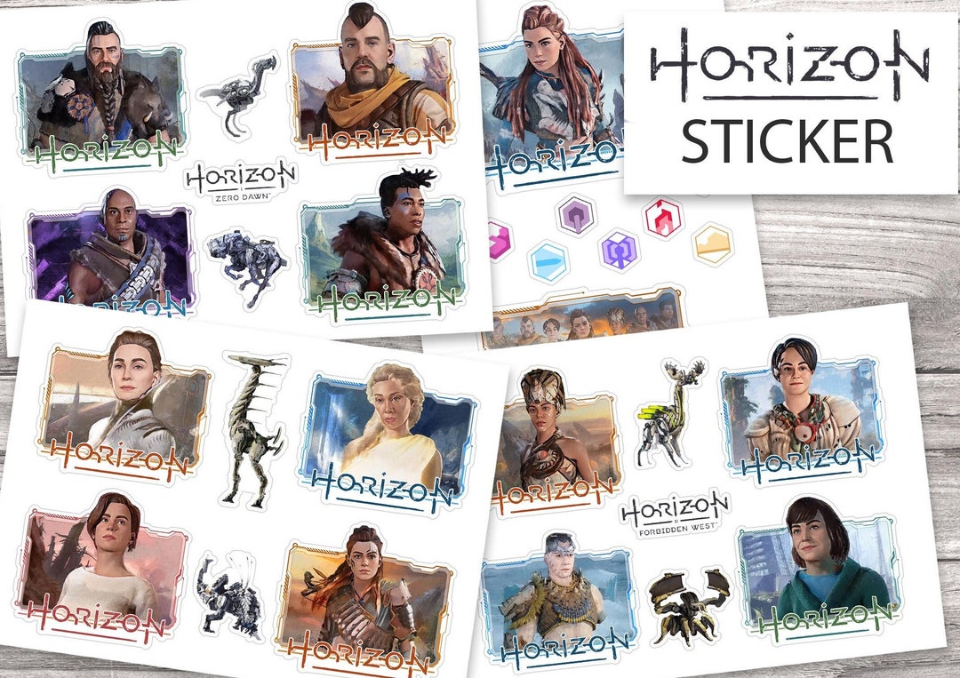 Sticker Set Horizon Zero Dawn Characters Forbidden West 4 Sticker ...