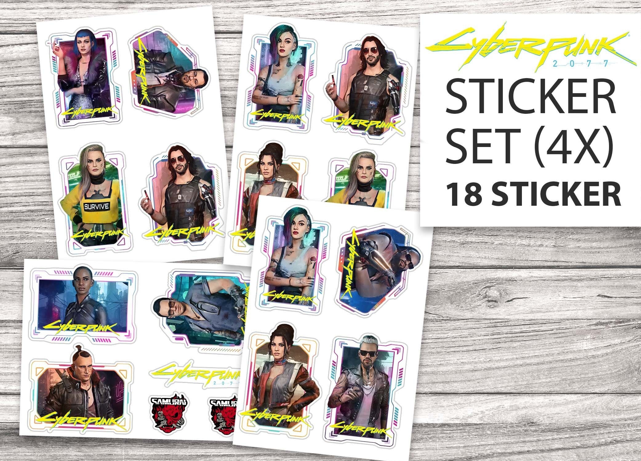 Sticker Set Cyberpunk 2077 Characters Neo Tokyo 4 - Etsy.de