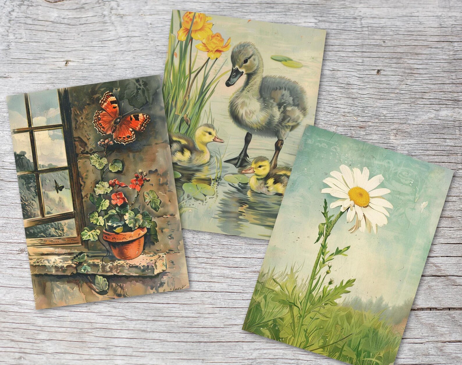 Traditional Fairy Tale Cards Set (15 Cards) | Vintage Postcards With ...