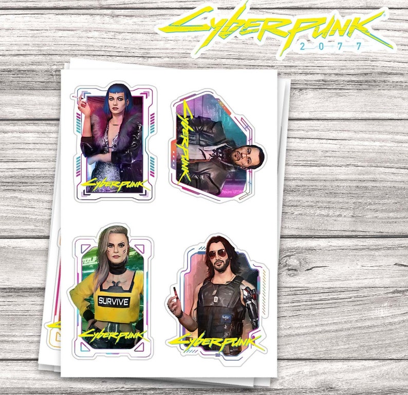 Sticker Set Cyberpunk 2077 Characters Neo Tokyo 4 - Etsy.de