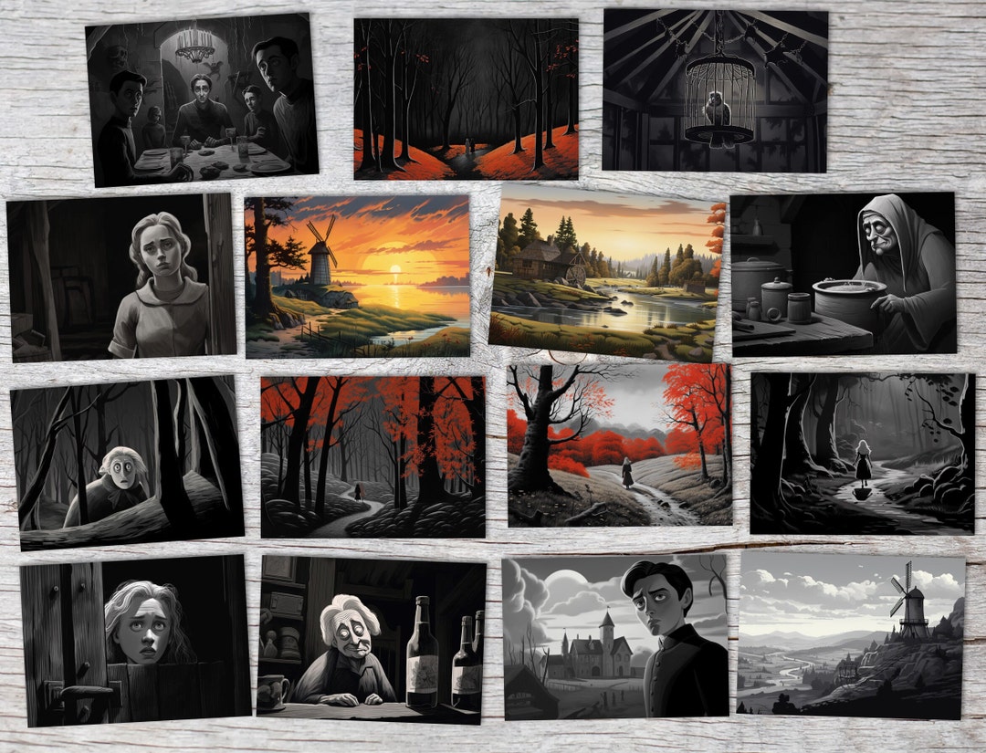 The Robber Bridegroom Set A6 (15 Cards) Halloween Horror Fairy Tale ...
