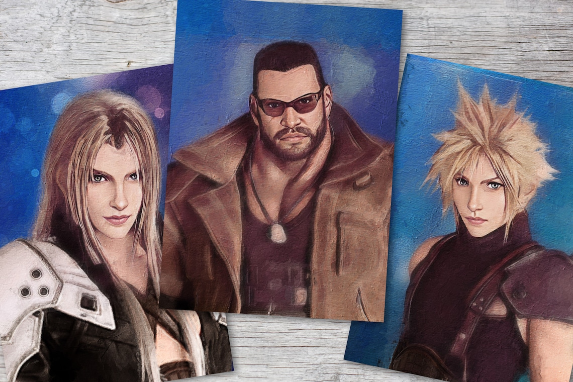 Postcards A6 Set 10 Cards Final Fantasy VII VOL 1 I Digital | Etsy