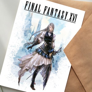 Postcard Set 19 Cards Final Fantasy XVI Watercolor Cards I Digital ...